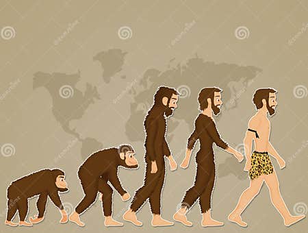 Human evolution cartoon stock illustration. Illustration of nature ...