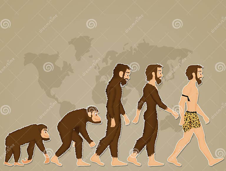 Human evolution cartoon stock illustration. Illustration of nature ...