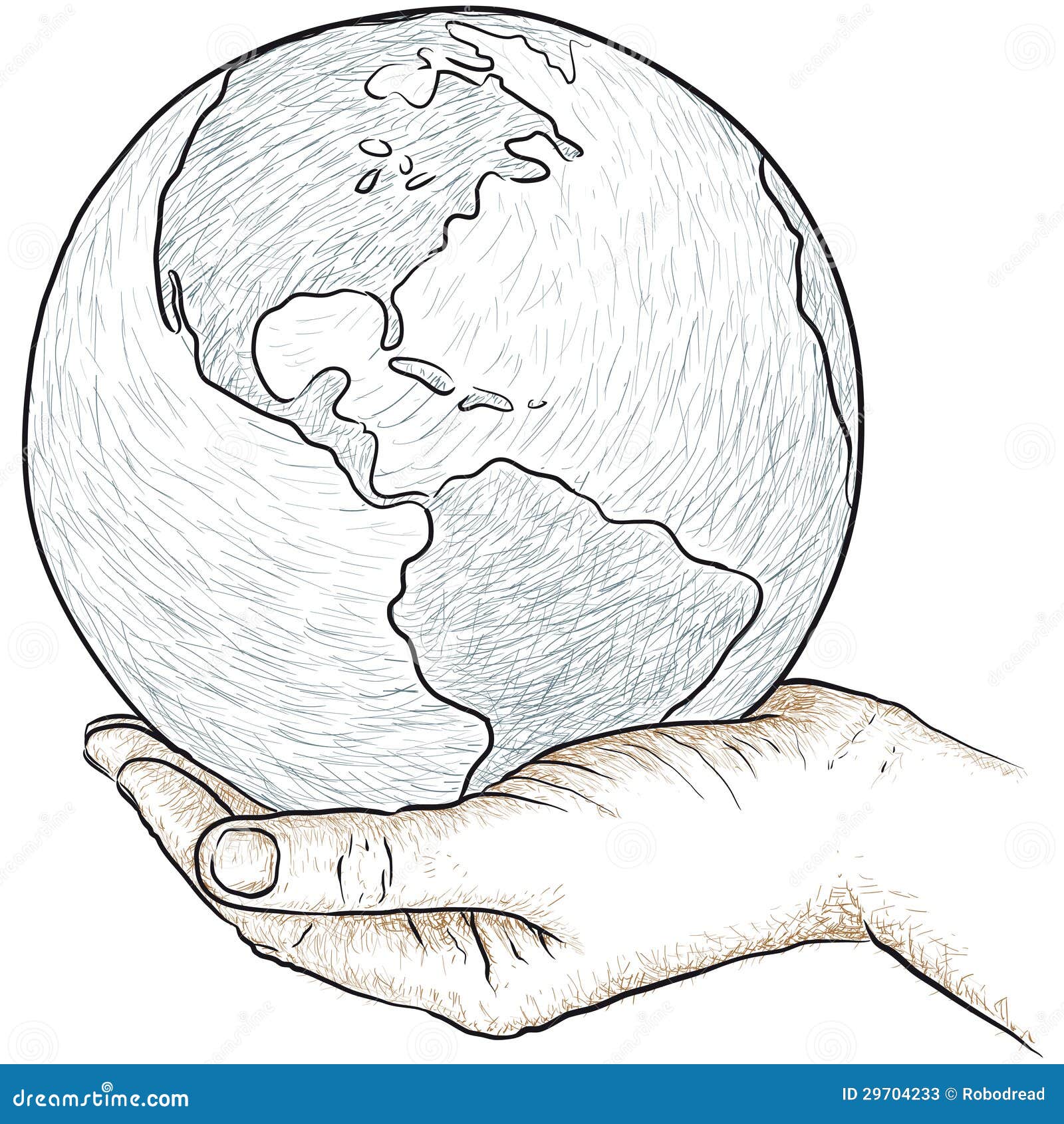 Hand holding the world stock vector. Illustration of nurturance - 29704233