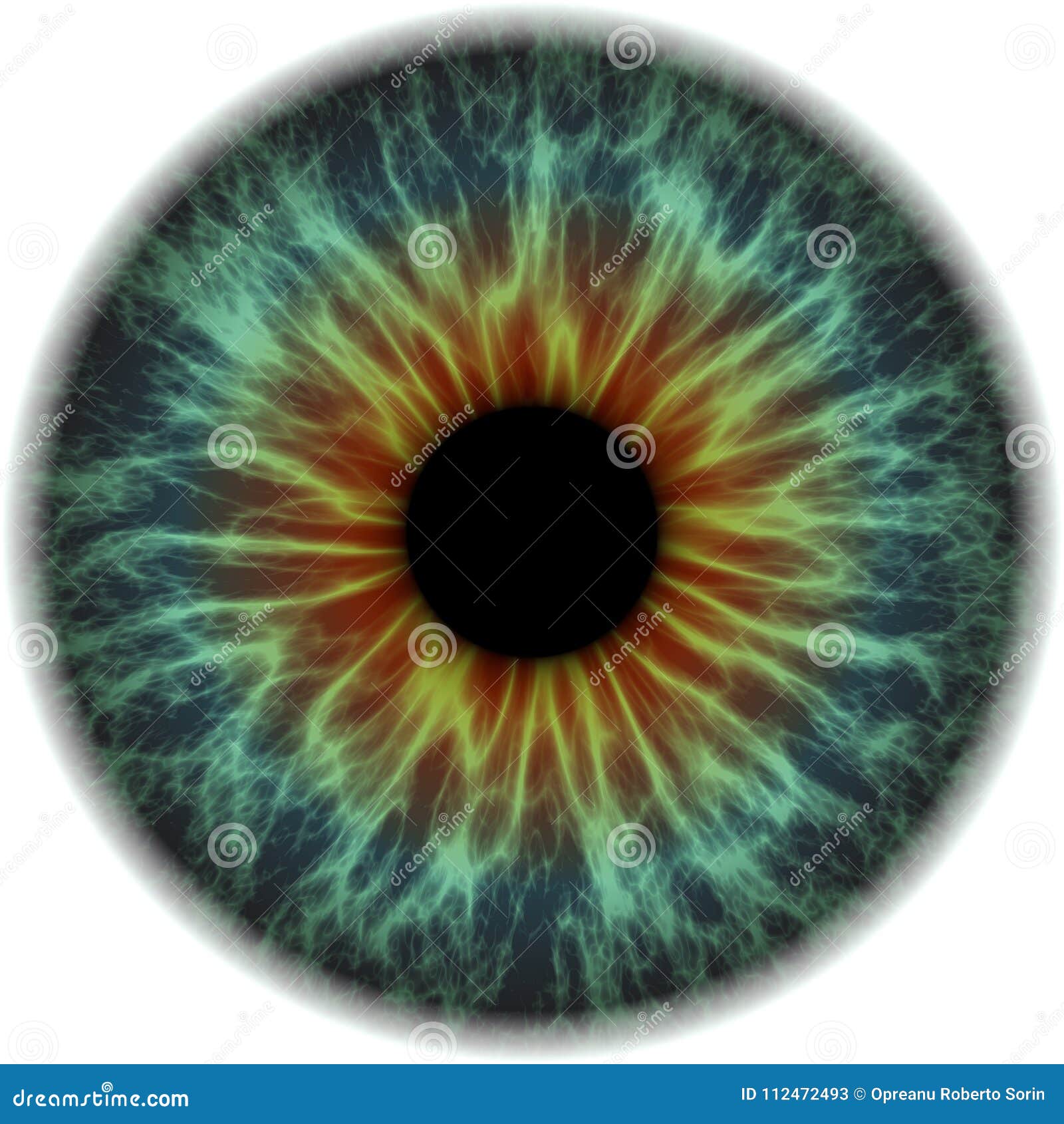 Illustration of a Human Iris Texture Stock Illustration - Illustration ...