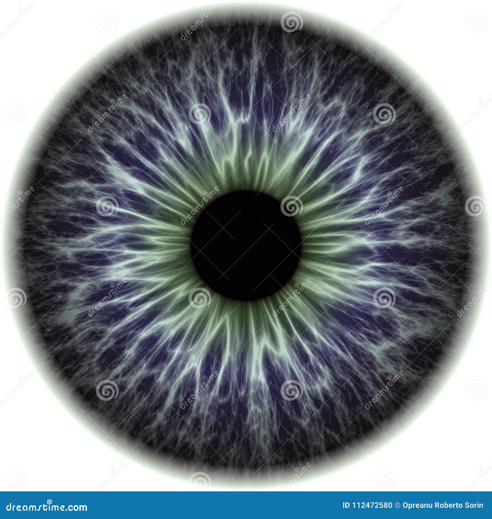Illustration of a Human Iris Texture Stock Illustration - Illustration ...