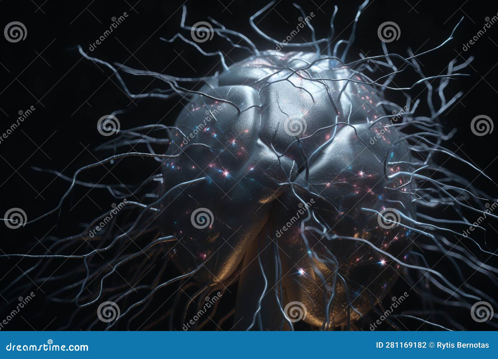 Illustration of Human Neurons Brains Thinking Activity Process ...