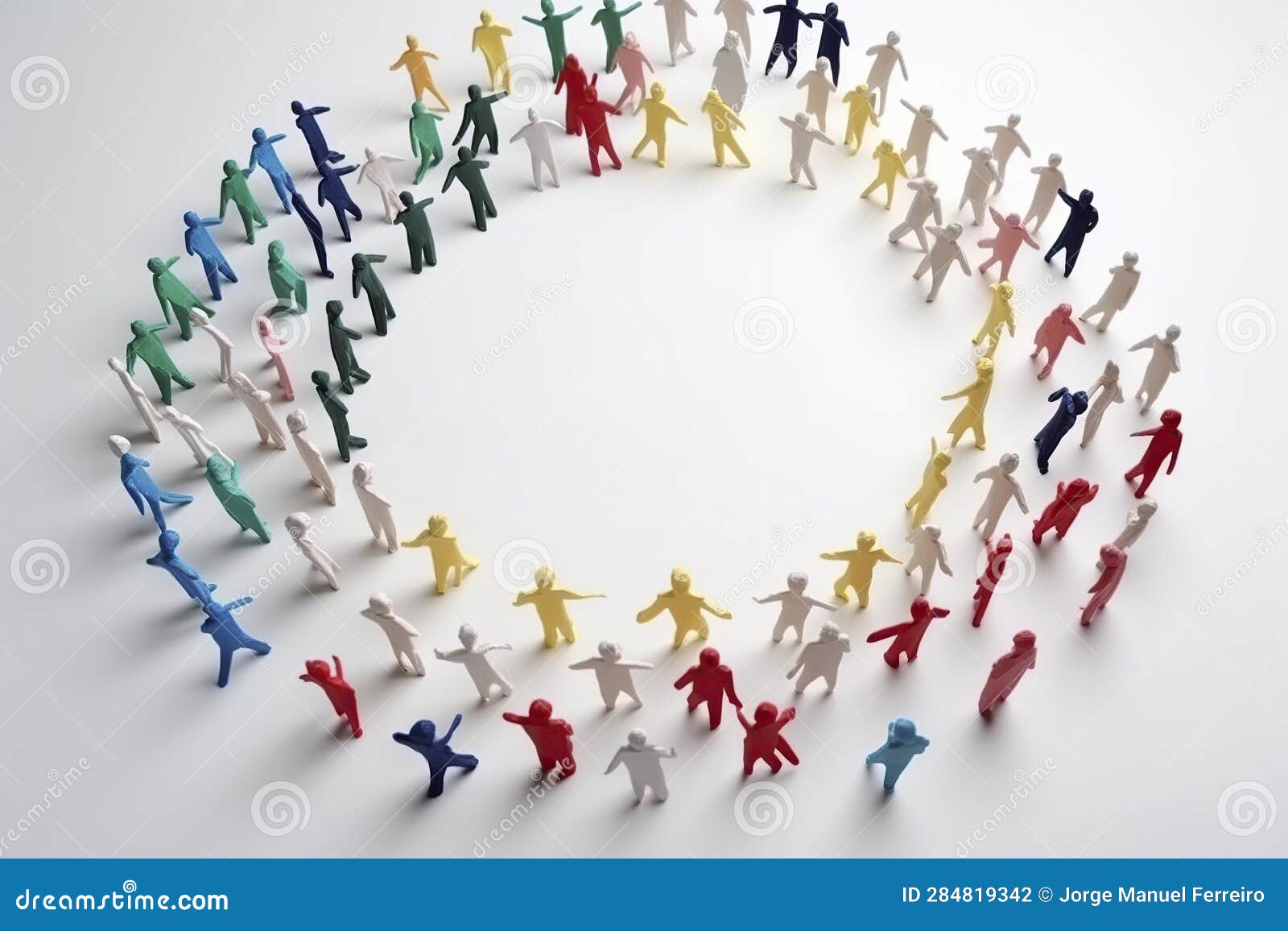 Human Paper Cut Figures In A Row. Vector | CartoonDealer.com #211905283