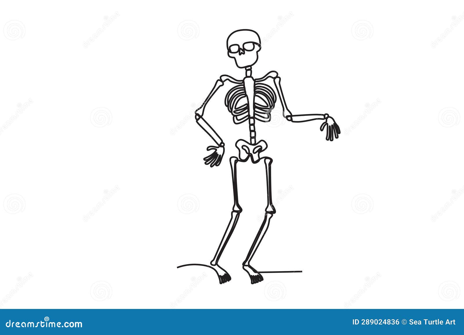 Illustration Of A Human Skeleton Stock Vector Illustration Of Death
