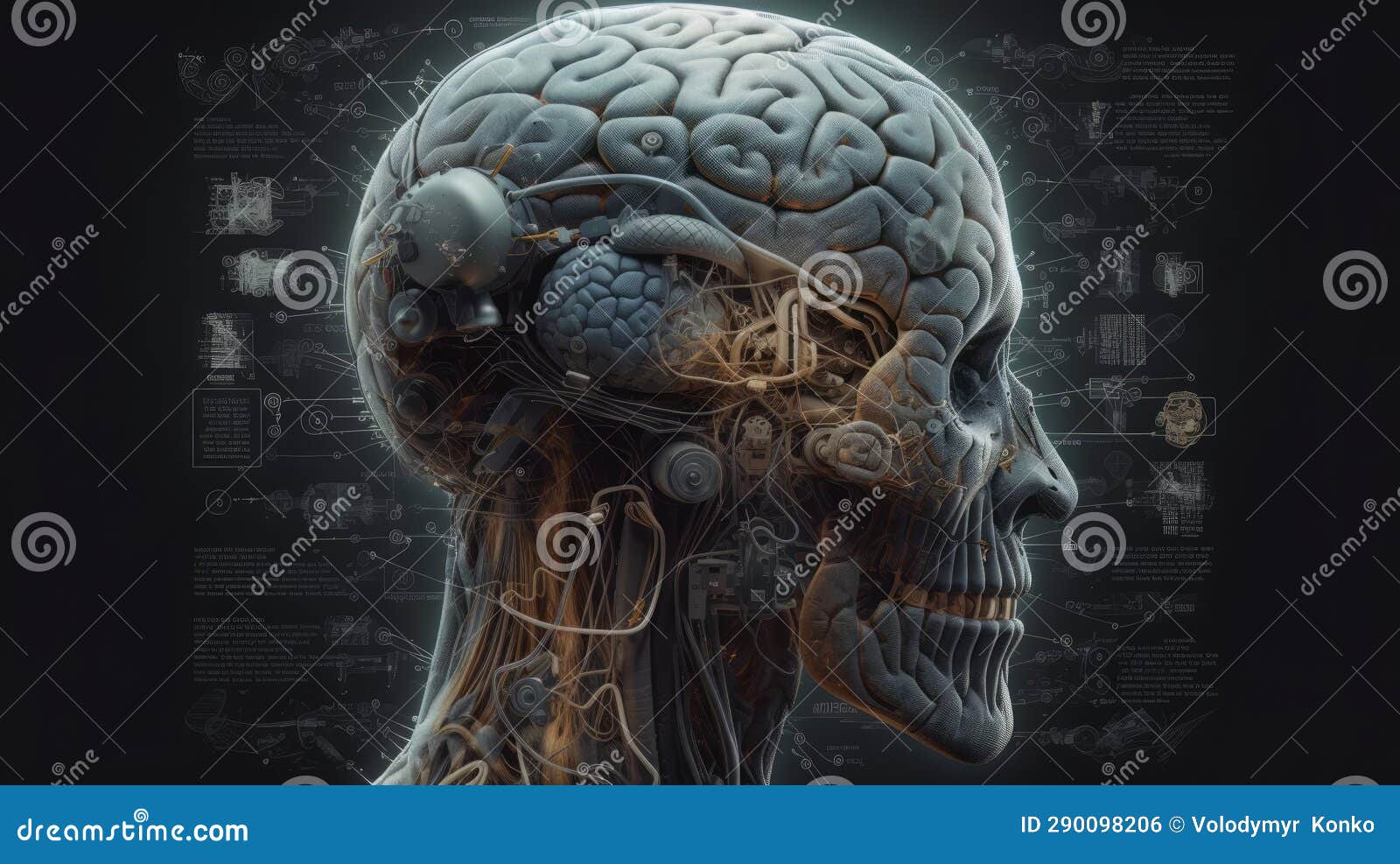 Illustration of the Human Thought Process. Generative Ai Stock Photo ...