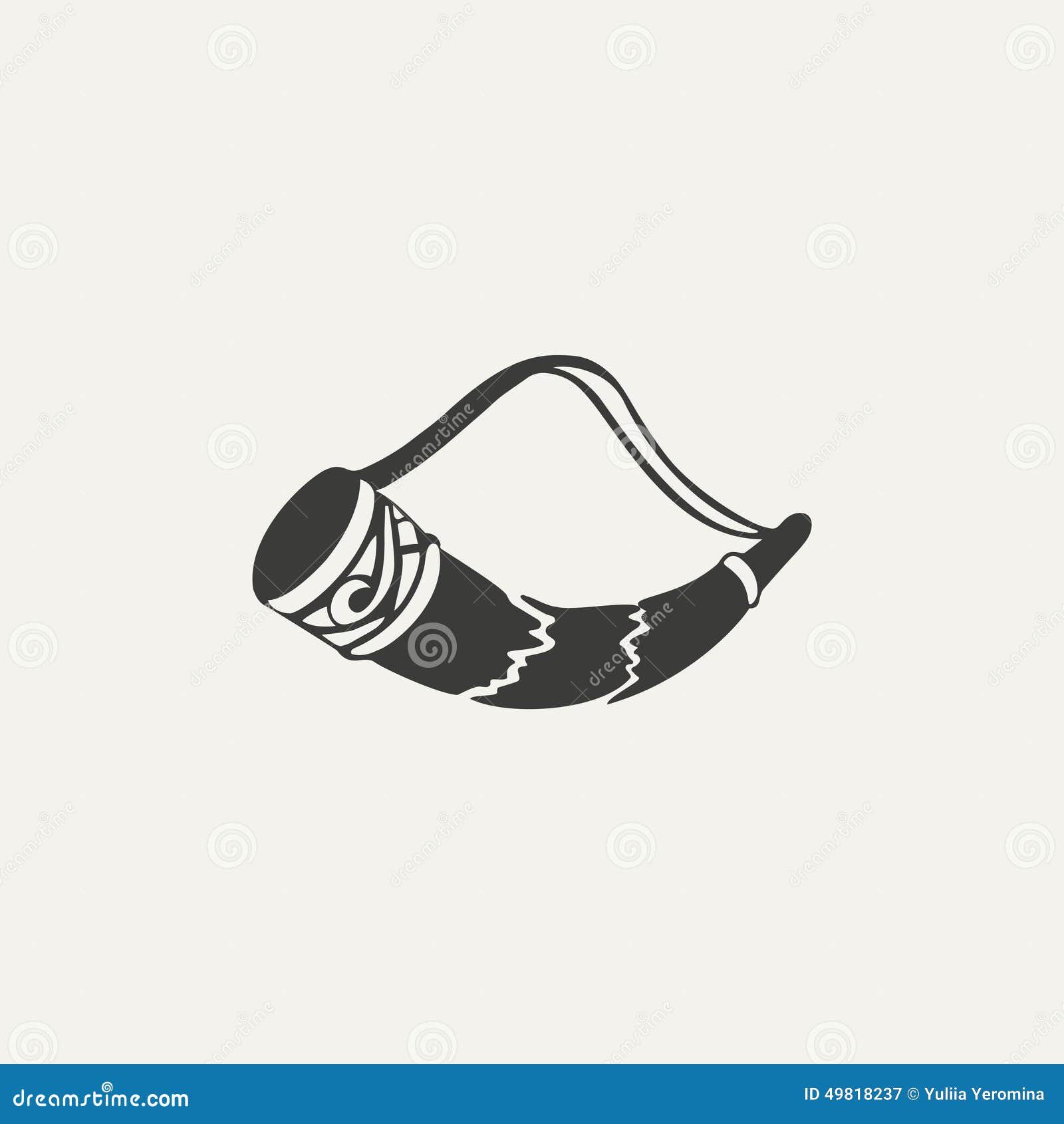 Illustration of Hunting Horn Stock Vector - Illustration of graphic ...