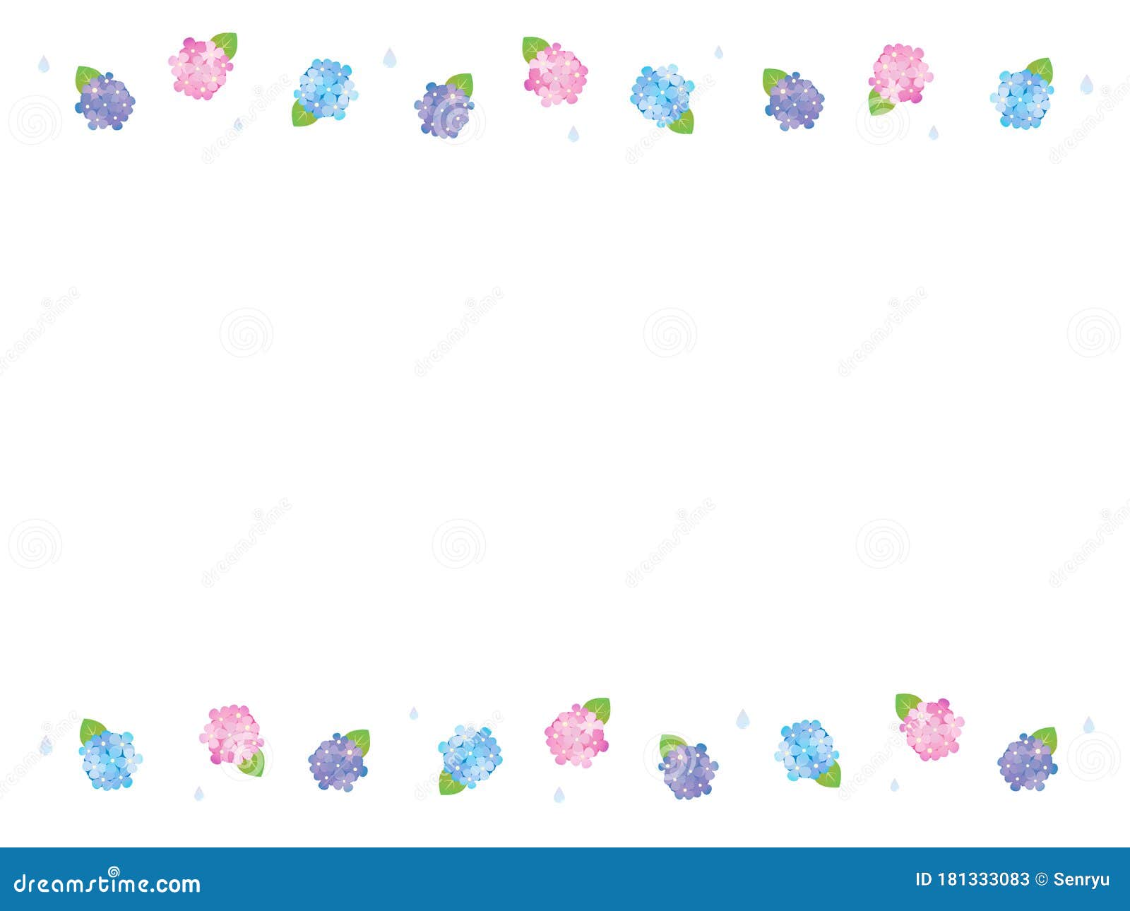 Hydrangea frame stock vector. Illustration of card, june - 181333083