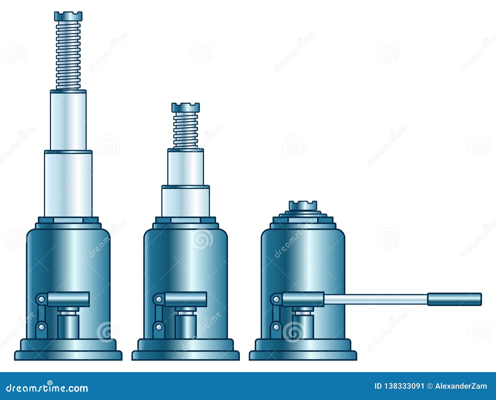 Lifting jacks illustration stock vector. Illustration of lift - 138333091