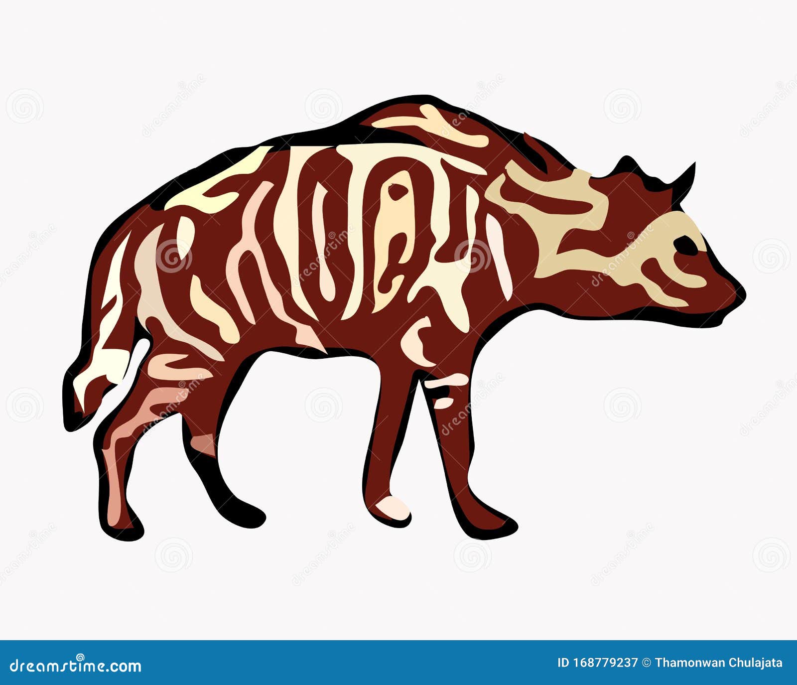 Illustration of Hyena stock vector. Illustration of design - 168779237