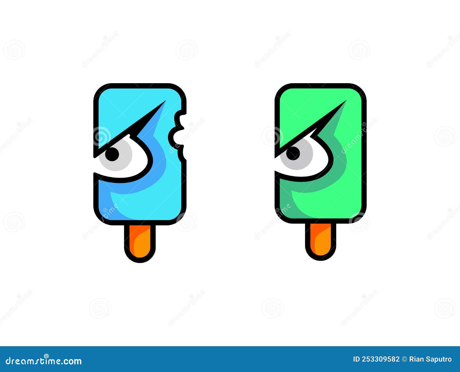 Illustration of Ice Cream, Angry Ice Cream Logo Design Stock Vector ...