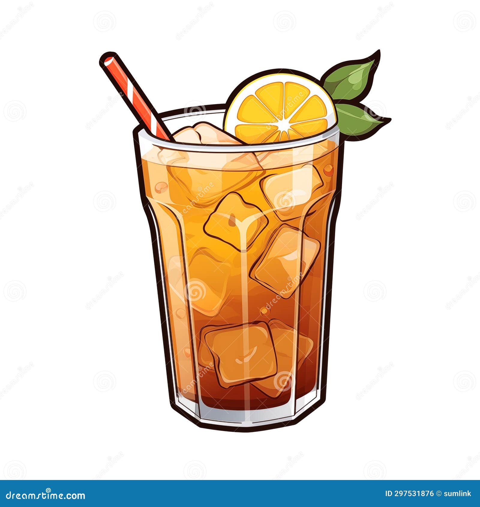 Illustration of ice tea stock illustration. Illustration of drink ...