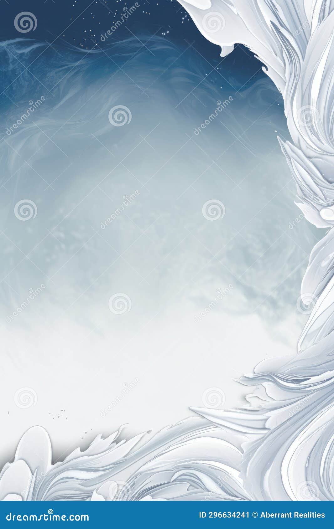 An Illustration of an Ice Wall with a Blue Sky in the Background Stock ...