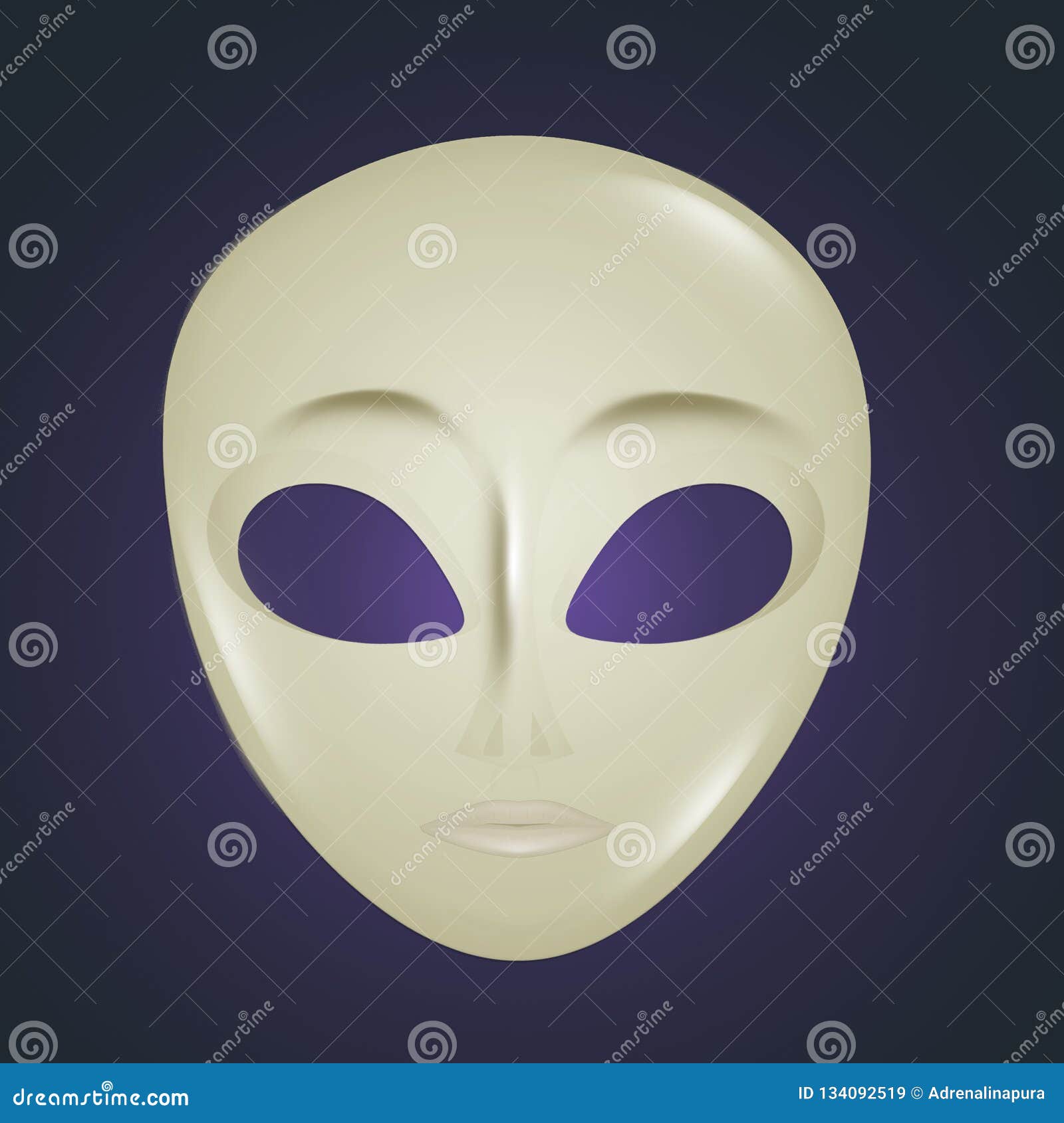 Icon of Alien mask stock illustration. Illustration of face - 134092519
