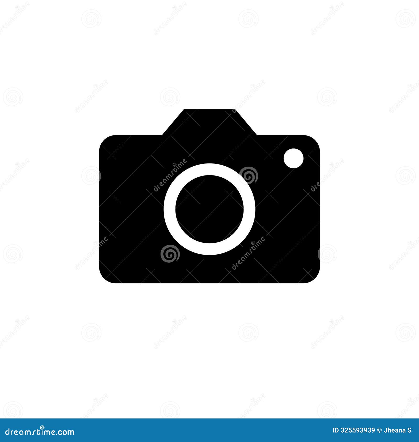 A black camera icon stock illustration. Illustration of icon - 325593939