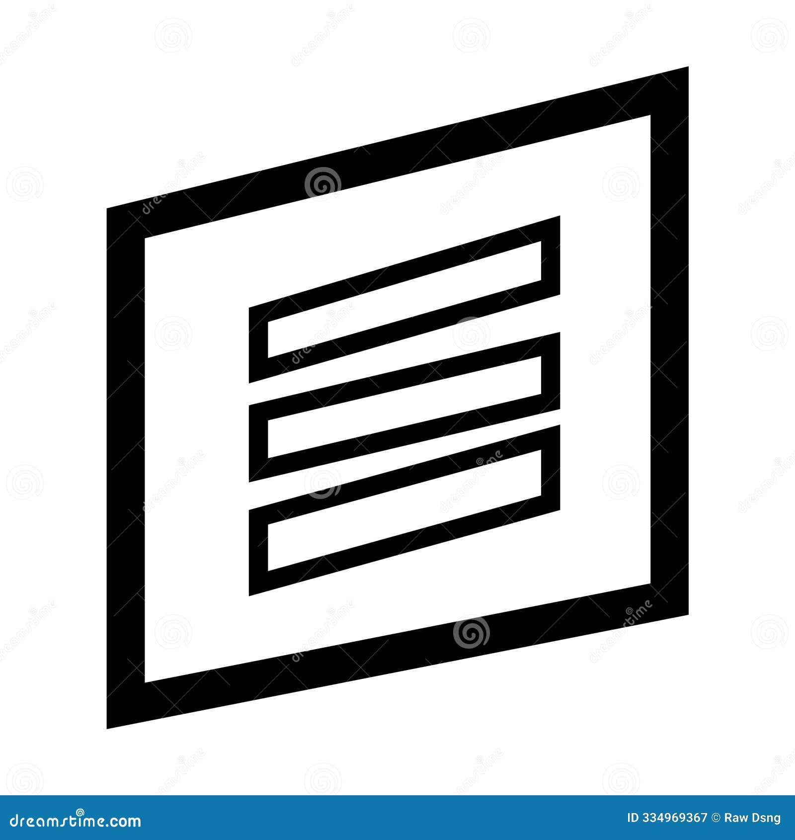 Illustration Icon Document Somewhat Forming a Parallelogram Stock ...