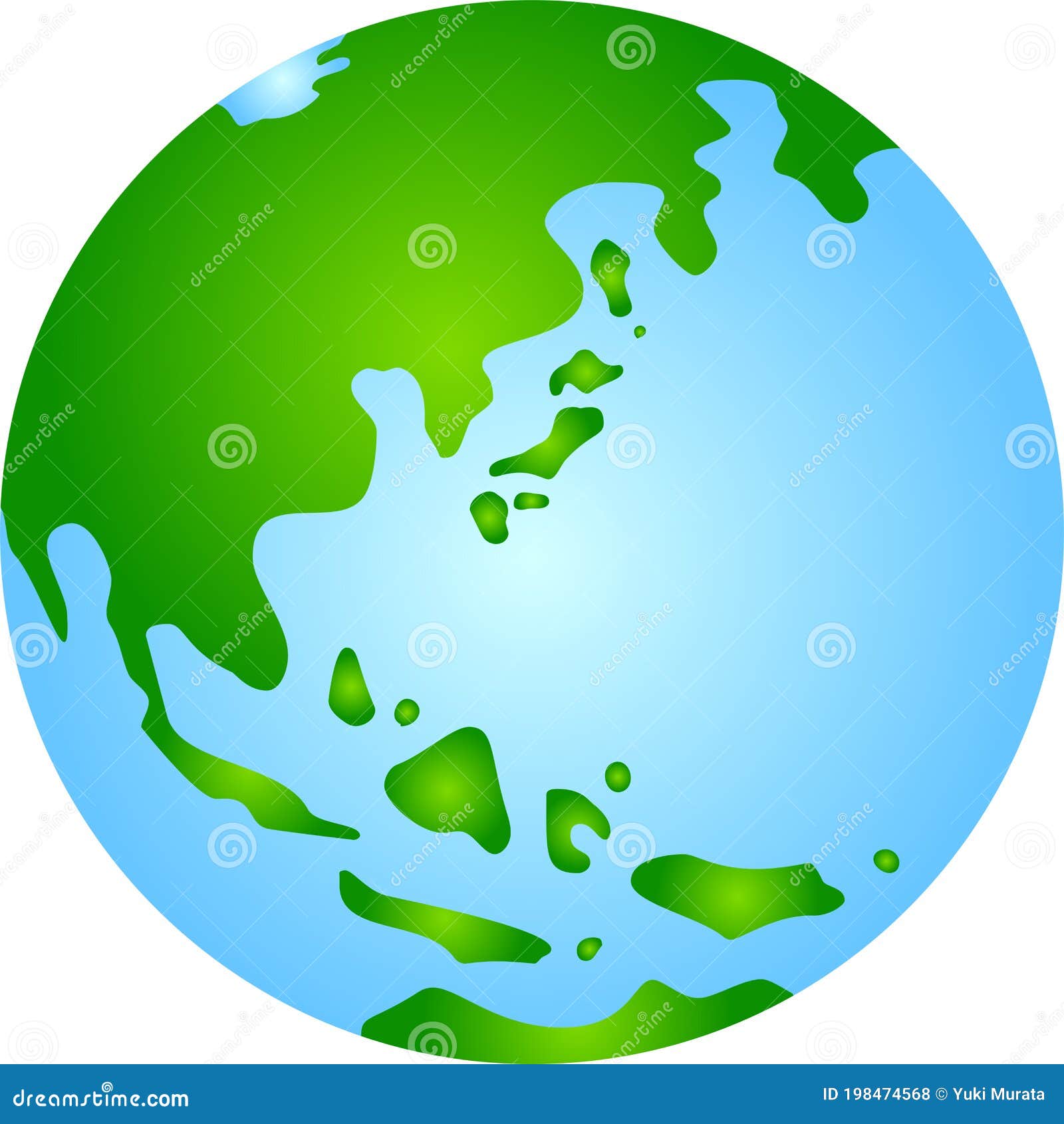 Illustration of a Round Gradation Earth Stock Vector - Illustration of ...