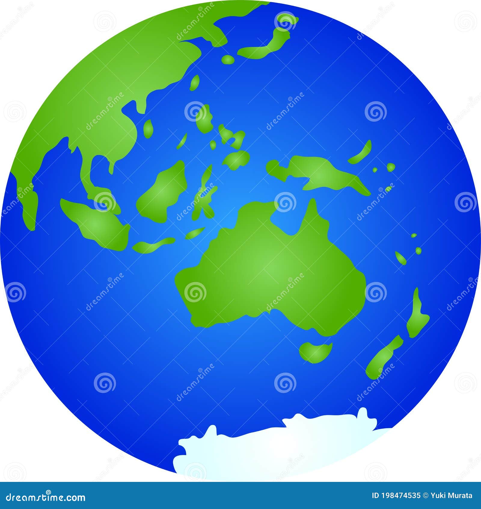 Illustration of a Round Gradation Blue Earth Stock Vector ...