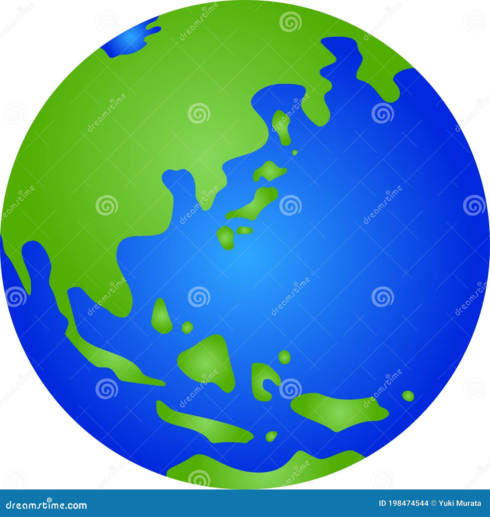 Illustration of a Round Gradation Blue Earth Stock Vector ...