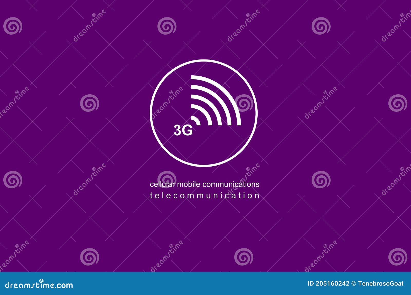 Cellular Mobile Communications. Banner. Icon 3G. Telecommunications ...