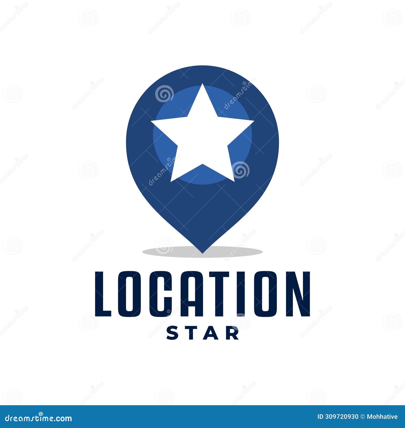 Illustration of a Icon Location Logo with a Star Inside. Location Logo ...