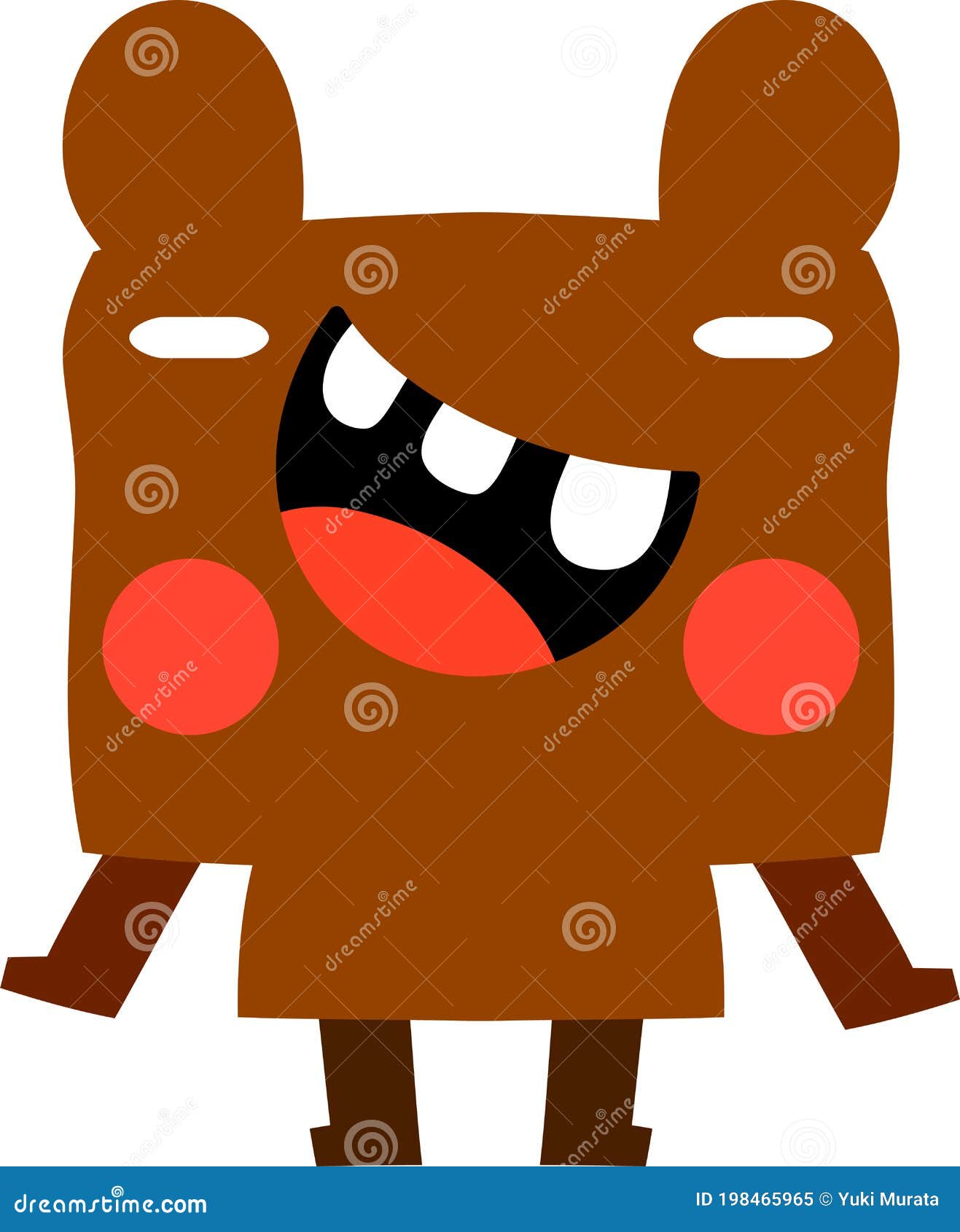Comic pop monster vector stock vector. Illustration of cheerful - 198465965