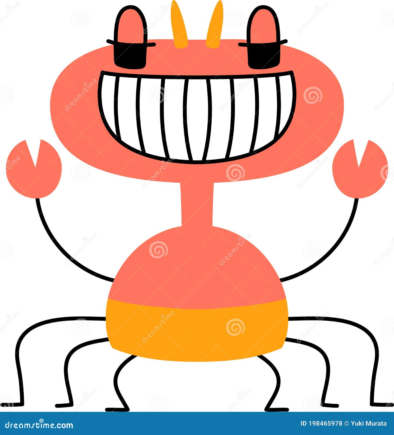 Comic pop monster vector stock vector. Illustration of fool - 198465978