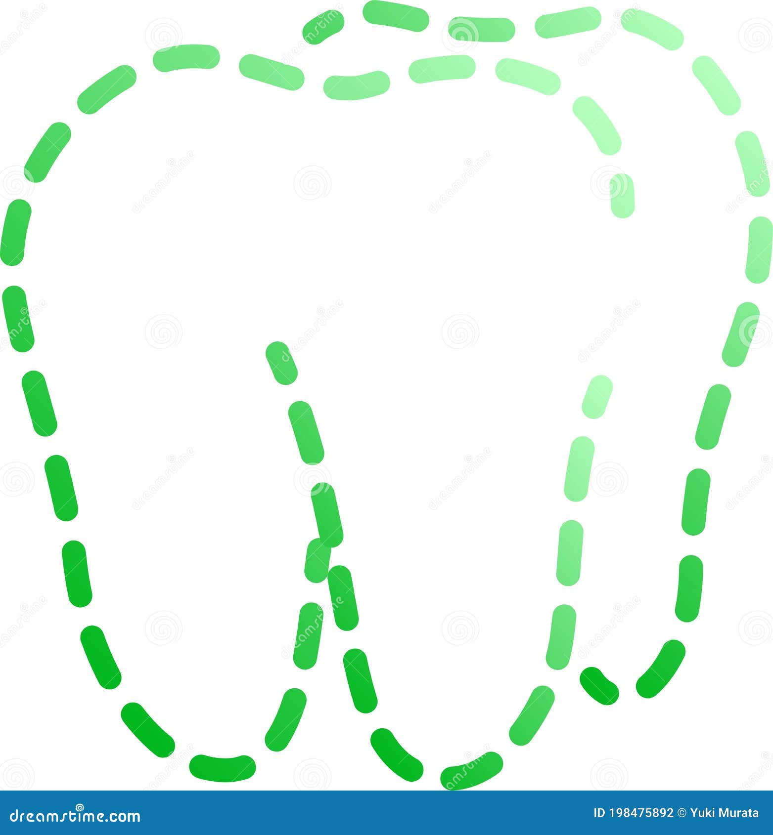 Natural Dot Line Drawing of Tooth Stock Vector - Illustration of ...