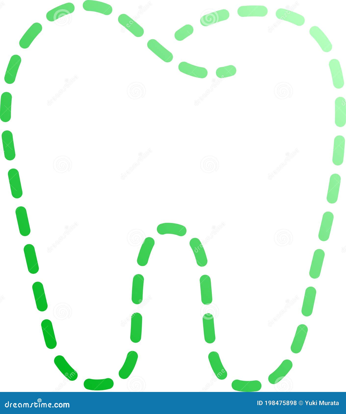 Natural Dot Line Drawing of Tooth Stock Vector - Illustration of caries ...