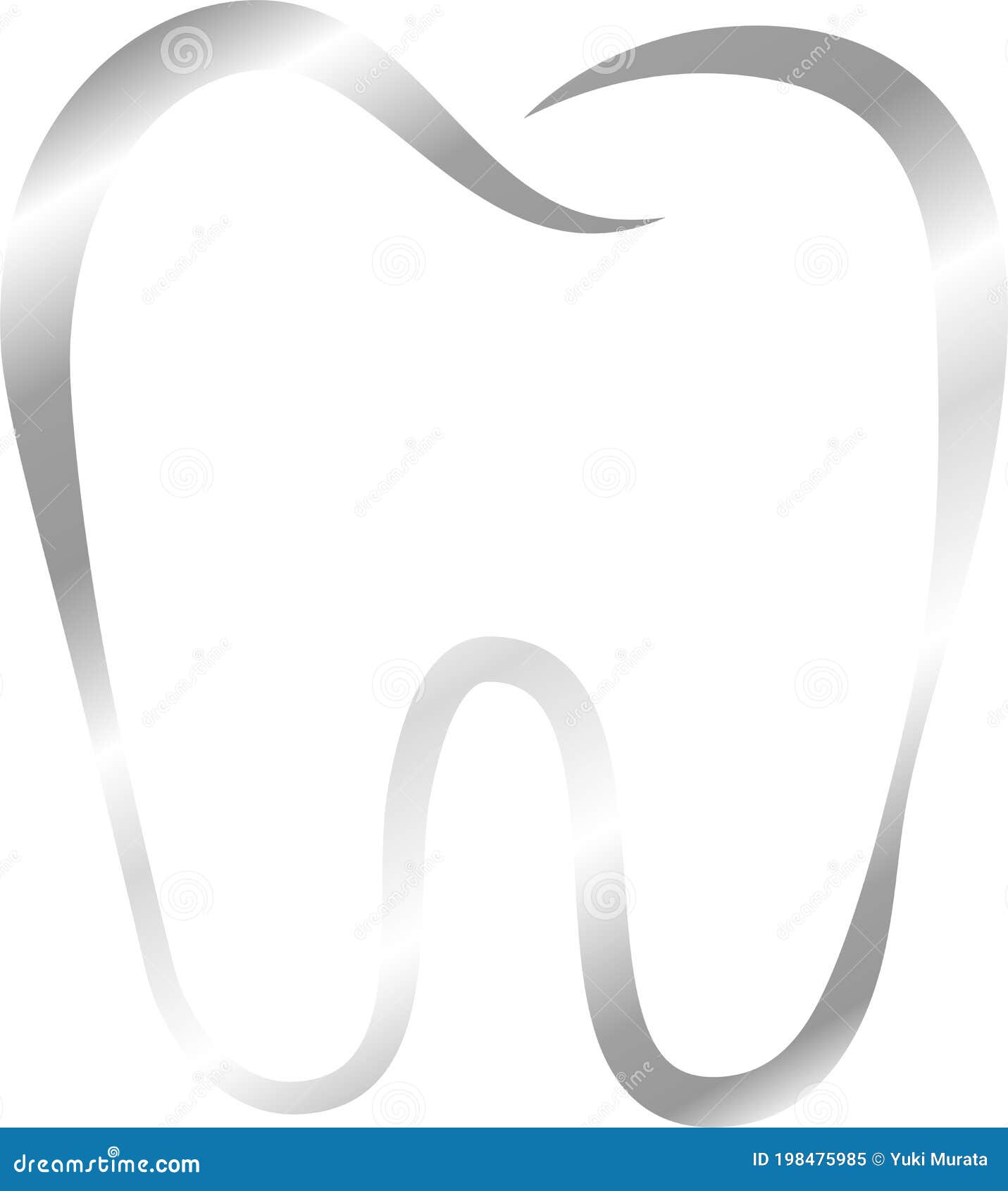Silver Line Drawing of Tooth Stock Vector - Illustration of lifestyle ...