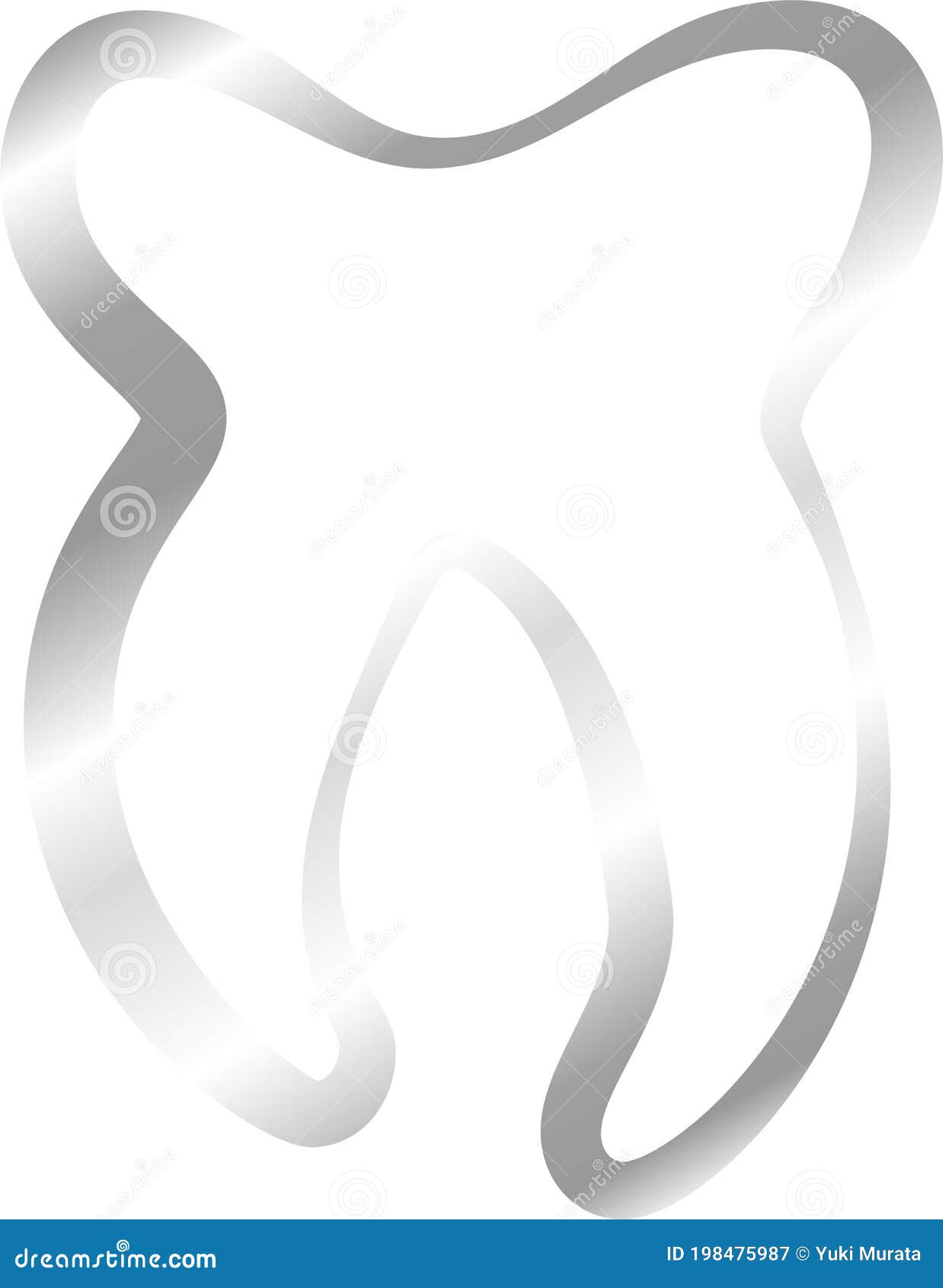 Silver Line Drawing of Tooth Stock Vector - Illustration of oral ...