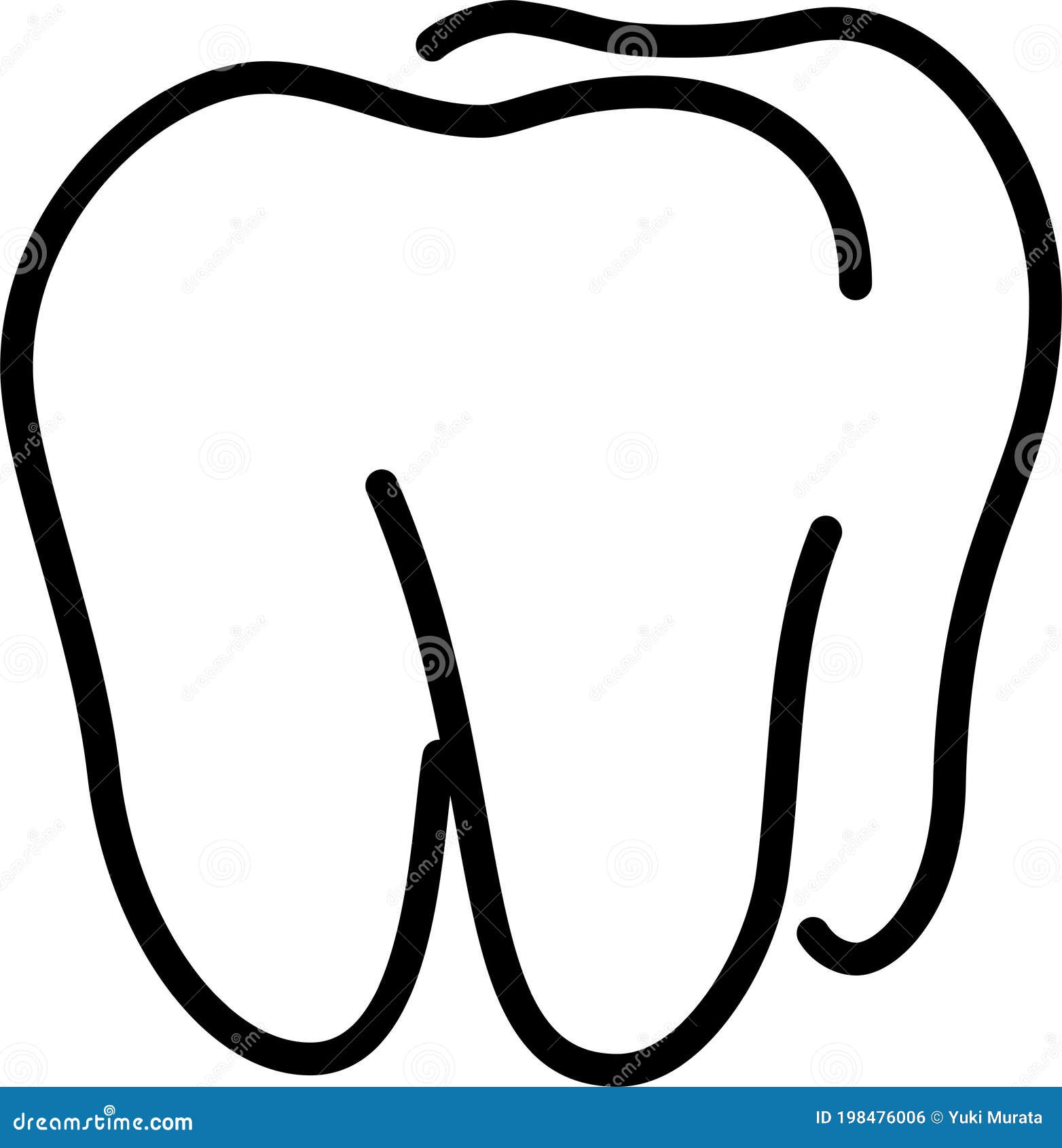 Simple Line Drawing of Tooth Stock Vector - Illustration of dentist ...