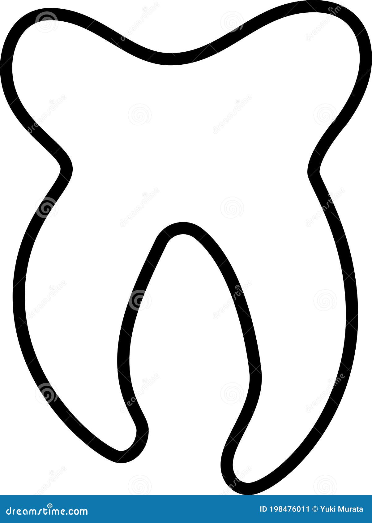 Simple Line Drawing of Tooth Stock Vector - Illustration of hospital ...