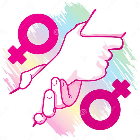 Illustration Of An Icon Symbol Sex Woman Female Homosexual Couple