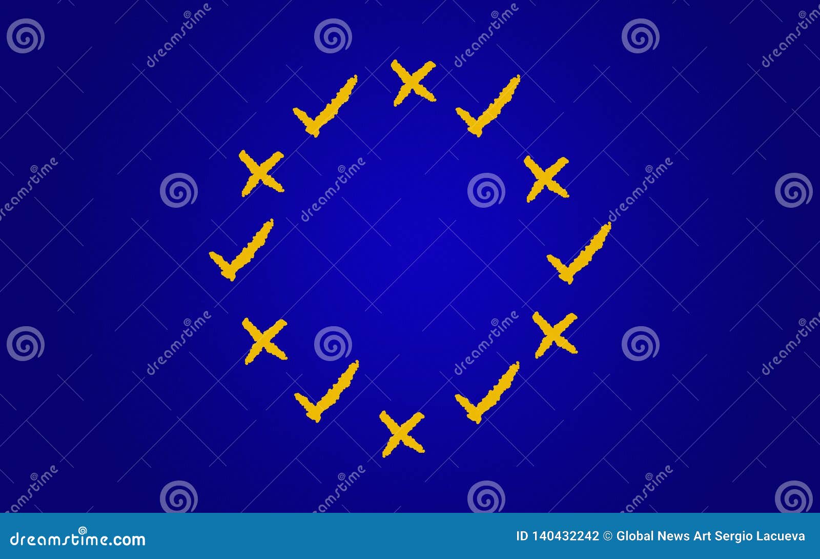 Illustration Idea for Voting in the Second UK Brexit Referendum Stock ...