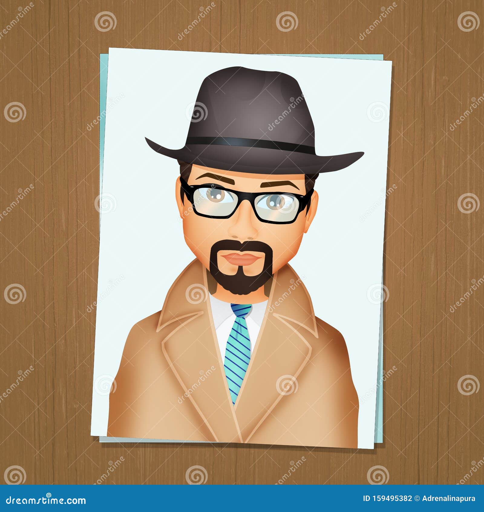 Identikit of man stock illustration. Illustration of identikit - 159495382