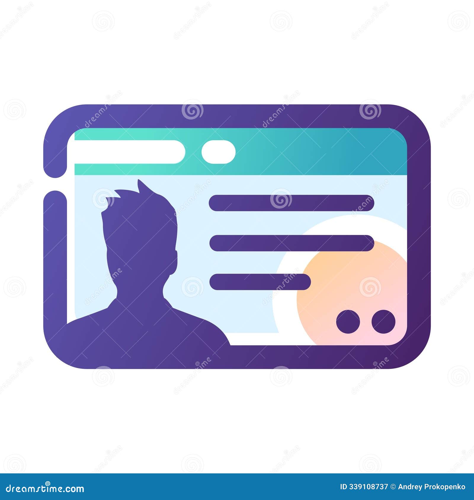 Illustration of an Identity Card Stock Vector - Illustration of ...