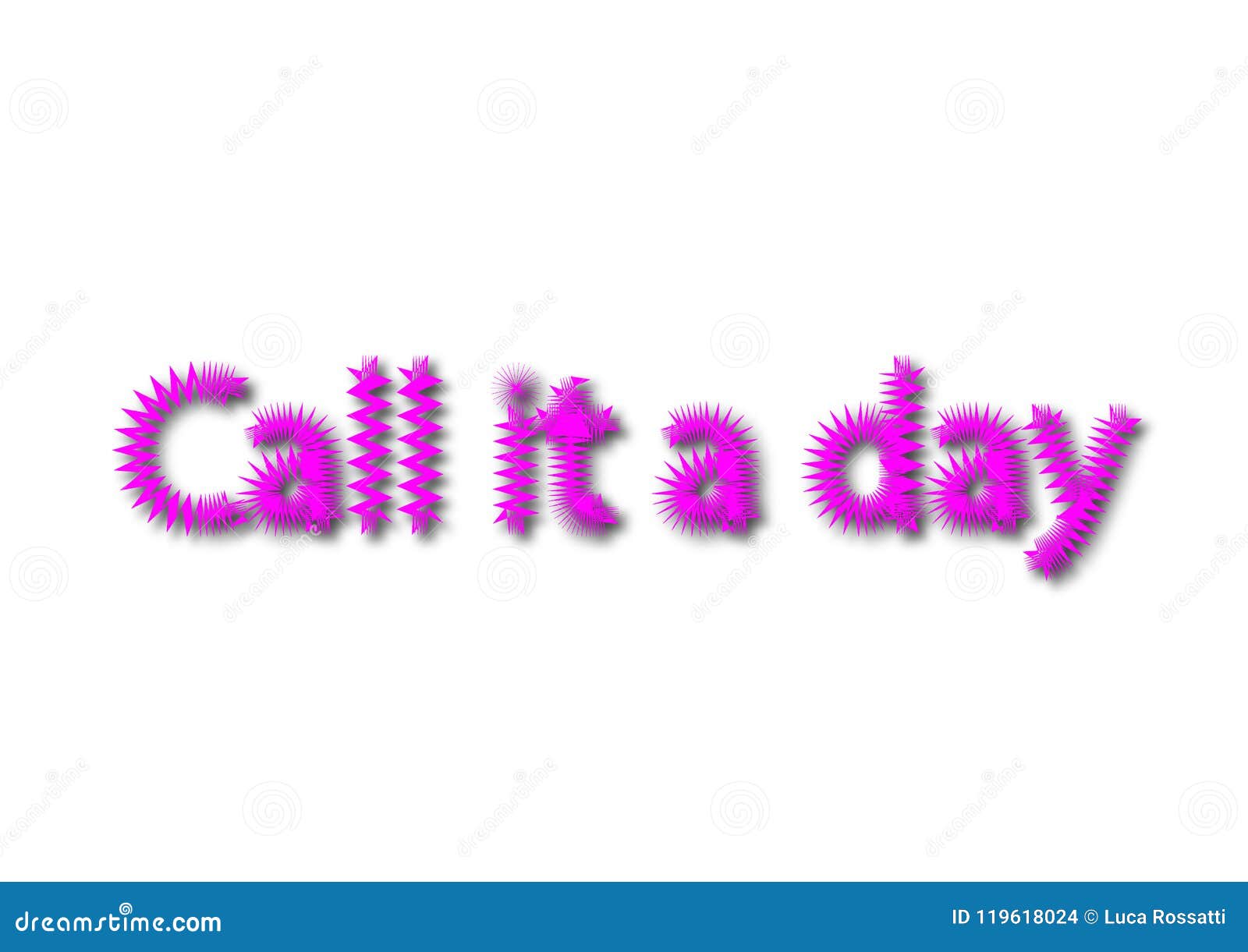 Illustration Idiom Write Call it a Day Isolated in a White Background ...