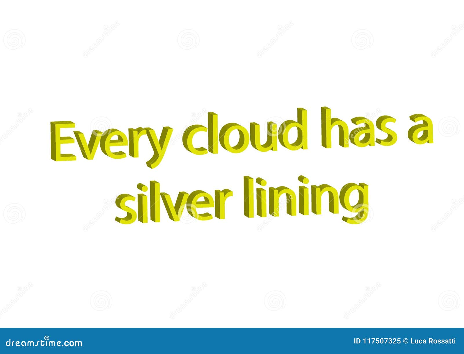 Illustration, Idiom Write Every Cloud Has a Silver Lining Isolated in a ... Illustration, Idiom Write Every Cloud Has a Silver Lining Isolated in a ...