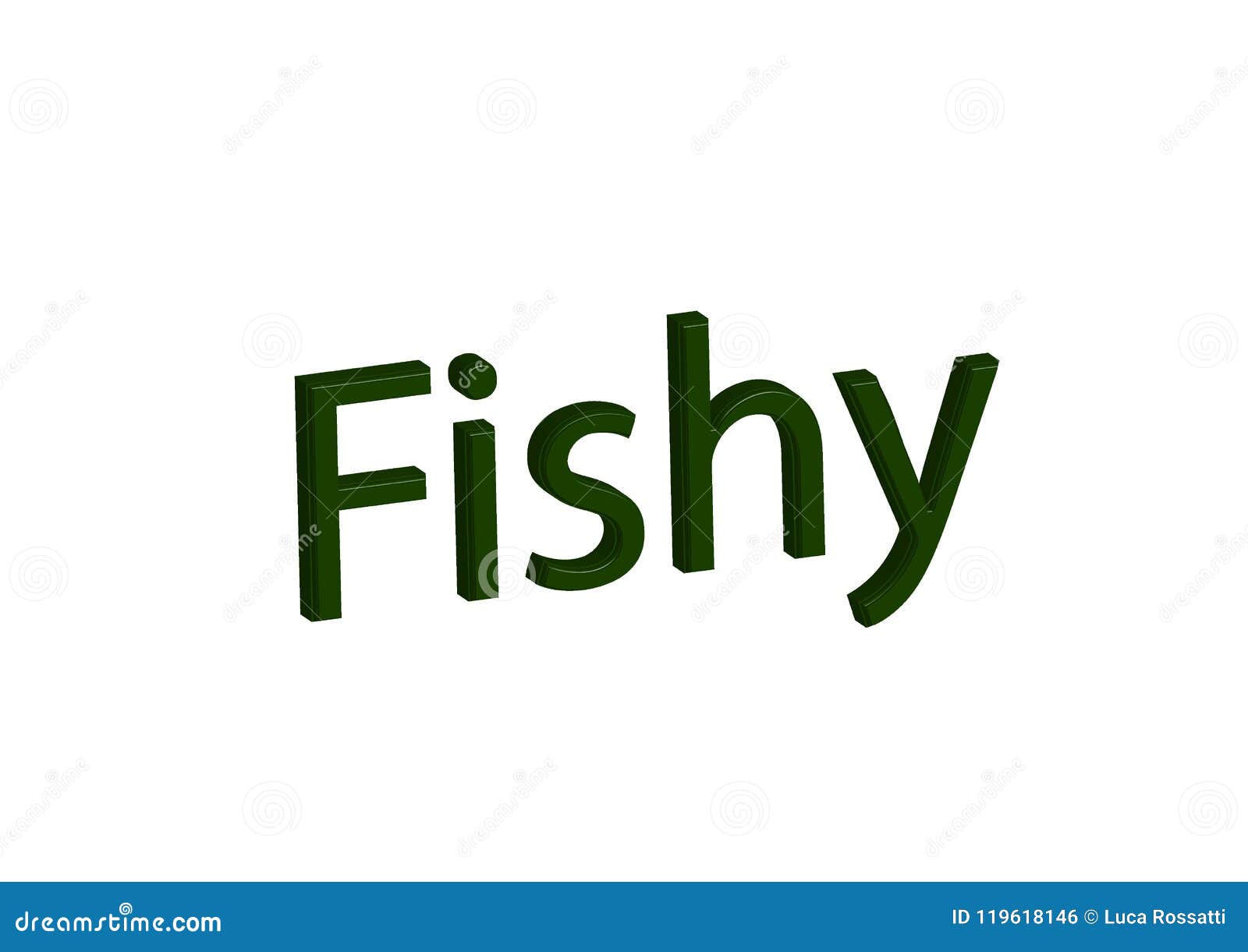 Illustration, Idiom Write Fishy Isolated In A White Background Royalty ...