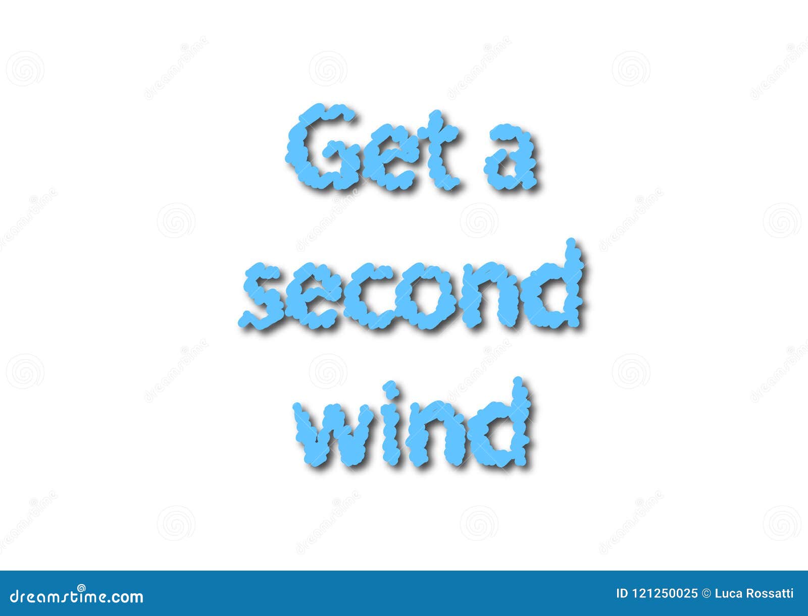 Illustration Idiom Write Get a Second Wind Isolated in a White B Stock ...
