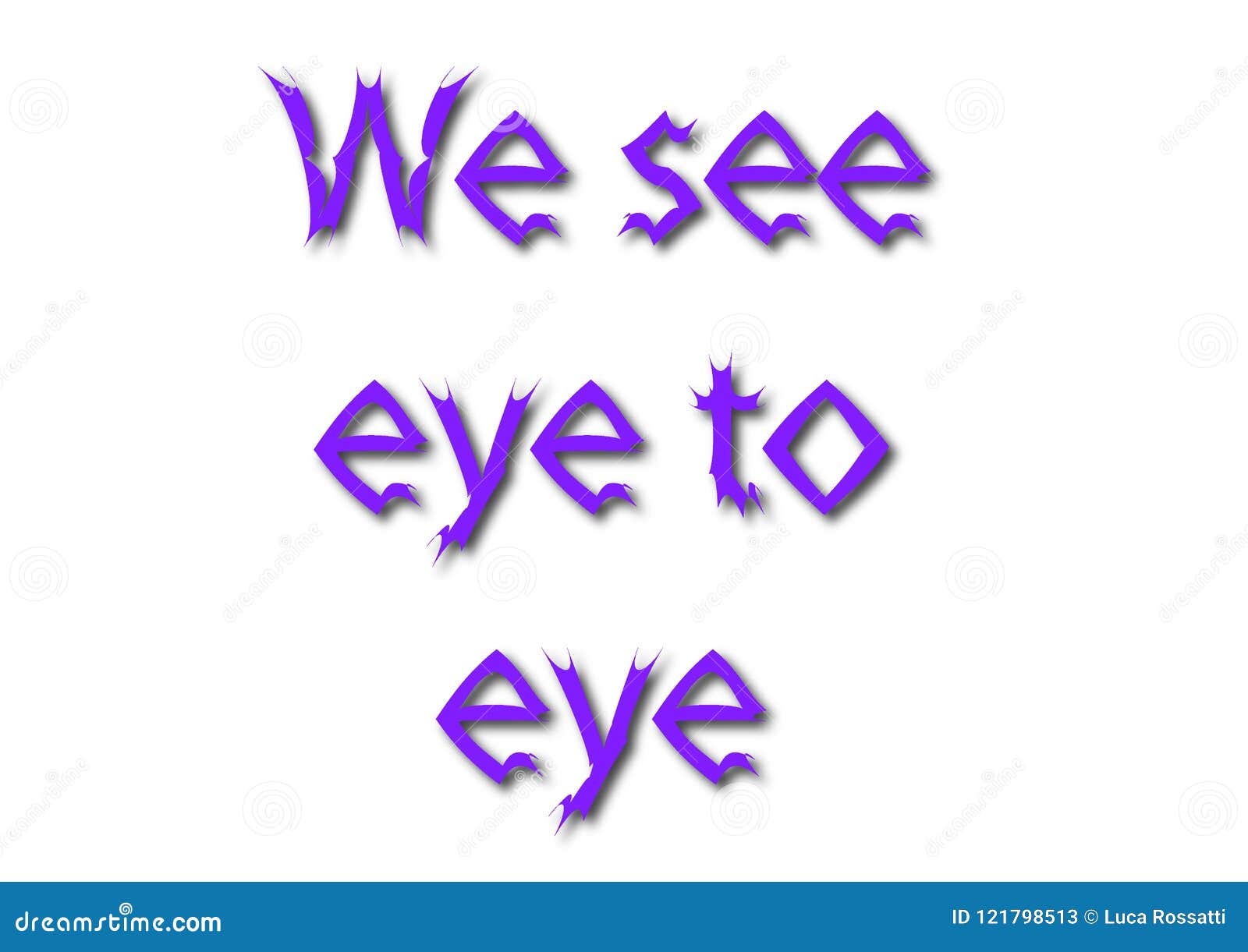 Illustration Idiom Write we See Eye To Eye Isolated in a White B Stock ... Illustration Idiom Write we See Eye To Eye Isolated in a White B Stock ...