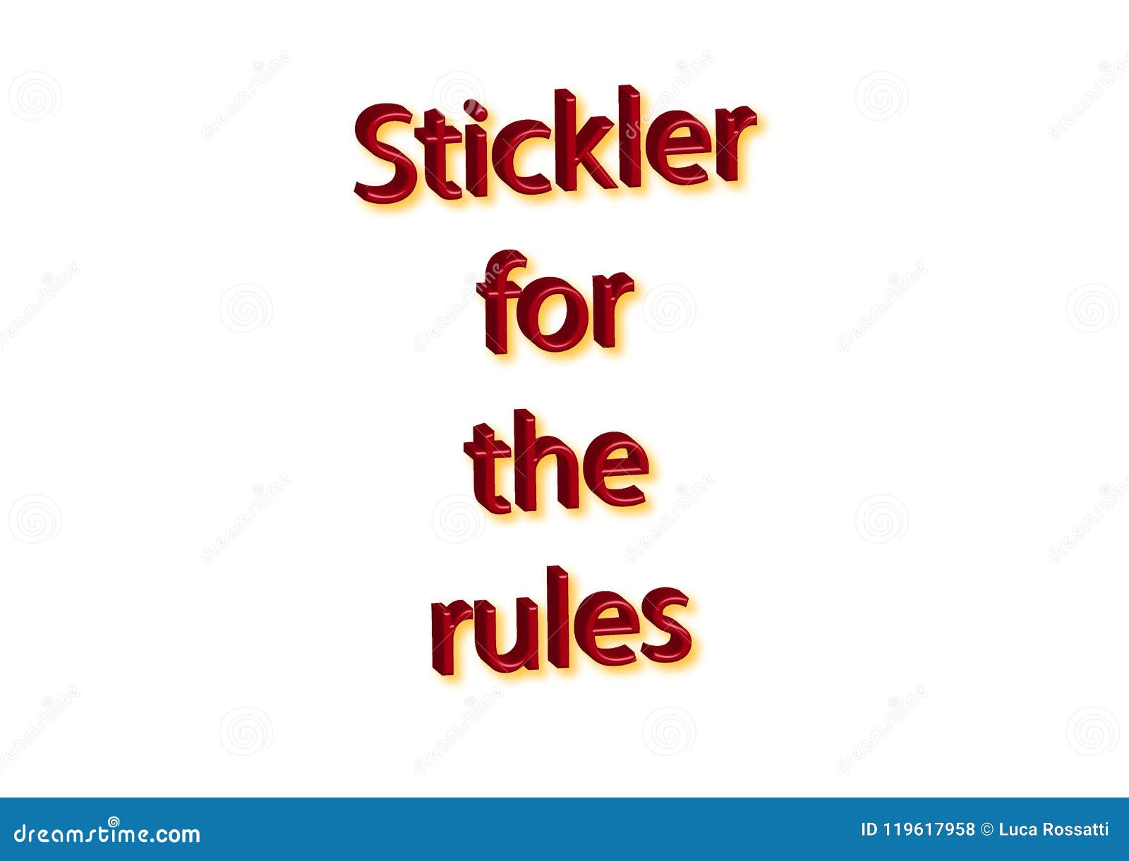 Illustration, Idiom Write Stickler for the Rules Isolated in a W Stock ...