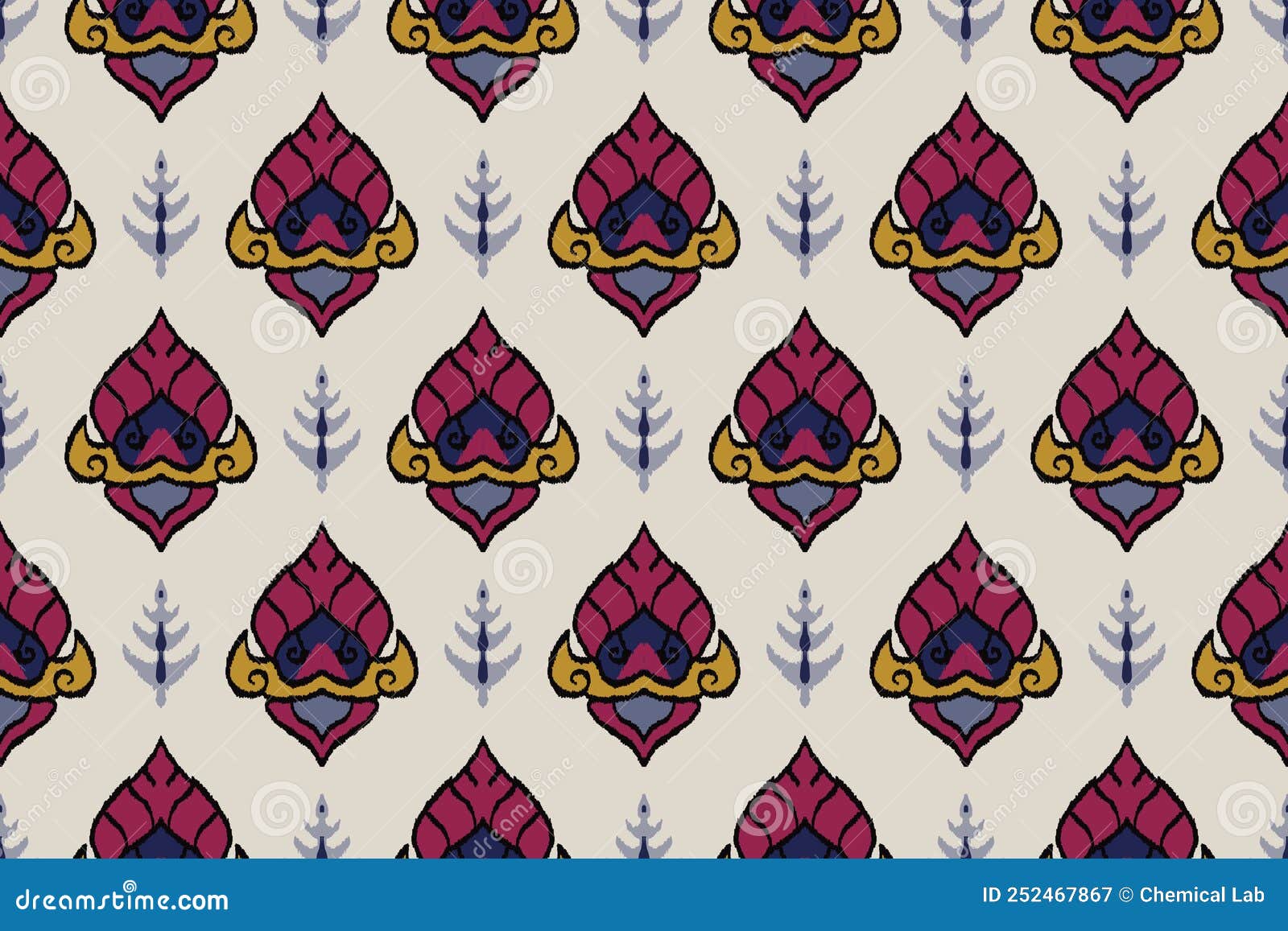 Illustration ,Ikat Printing Textile Pattern Wallpaper Stock ...