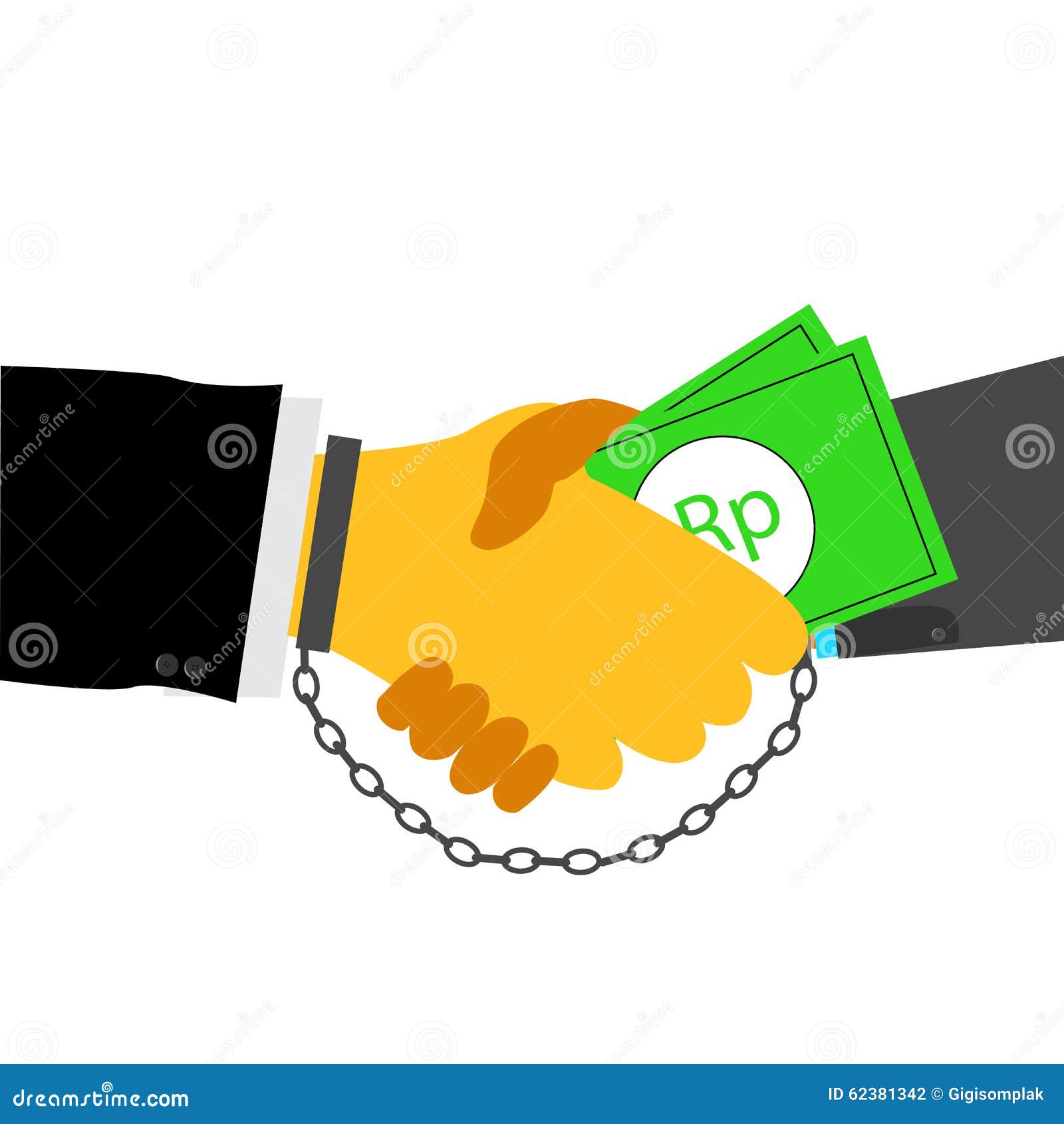 Illustration Illegal Business Agreement Stock Vector - Illustration of ...