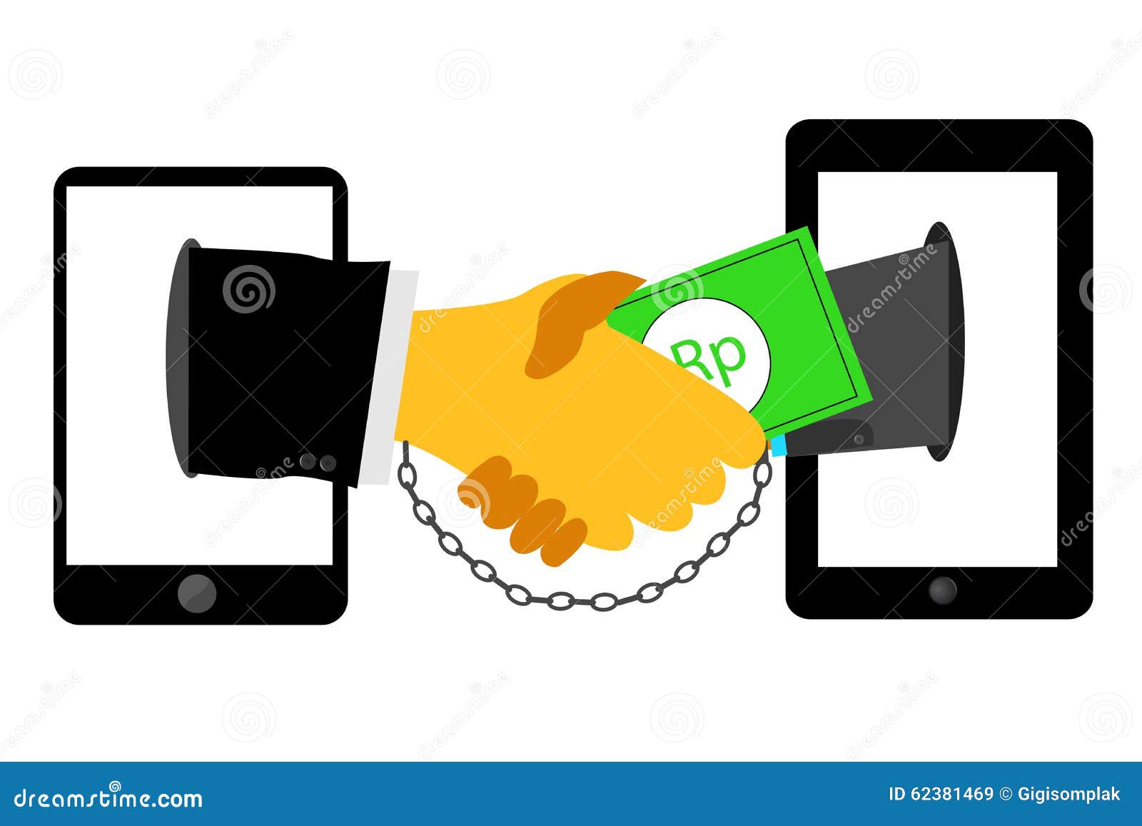 Illustration Illegal Business Agreement Stock Vector - Illustration of ...