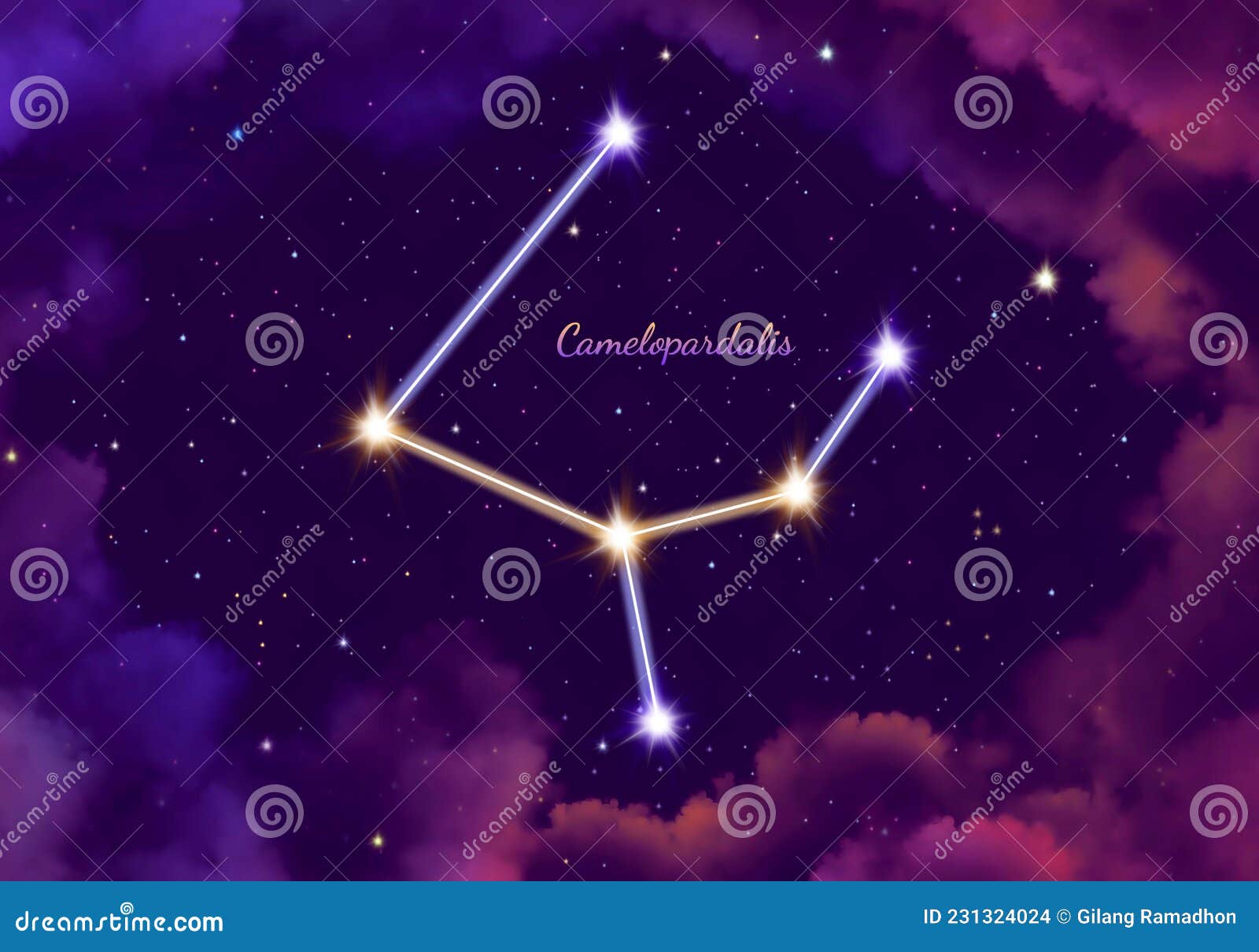 Illustration Image of the Constellation Camelopardalis Stock ...