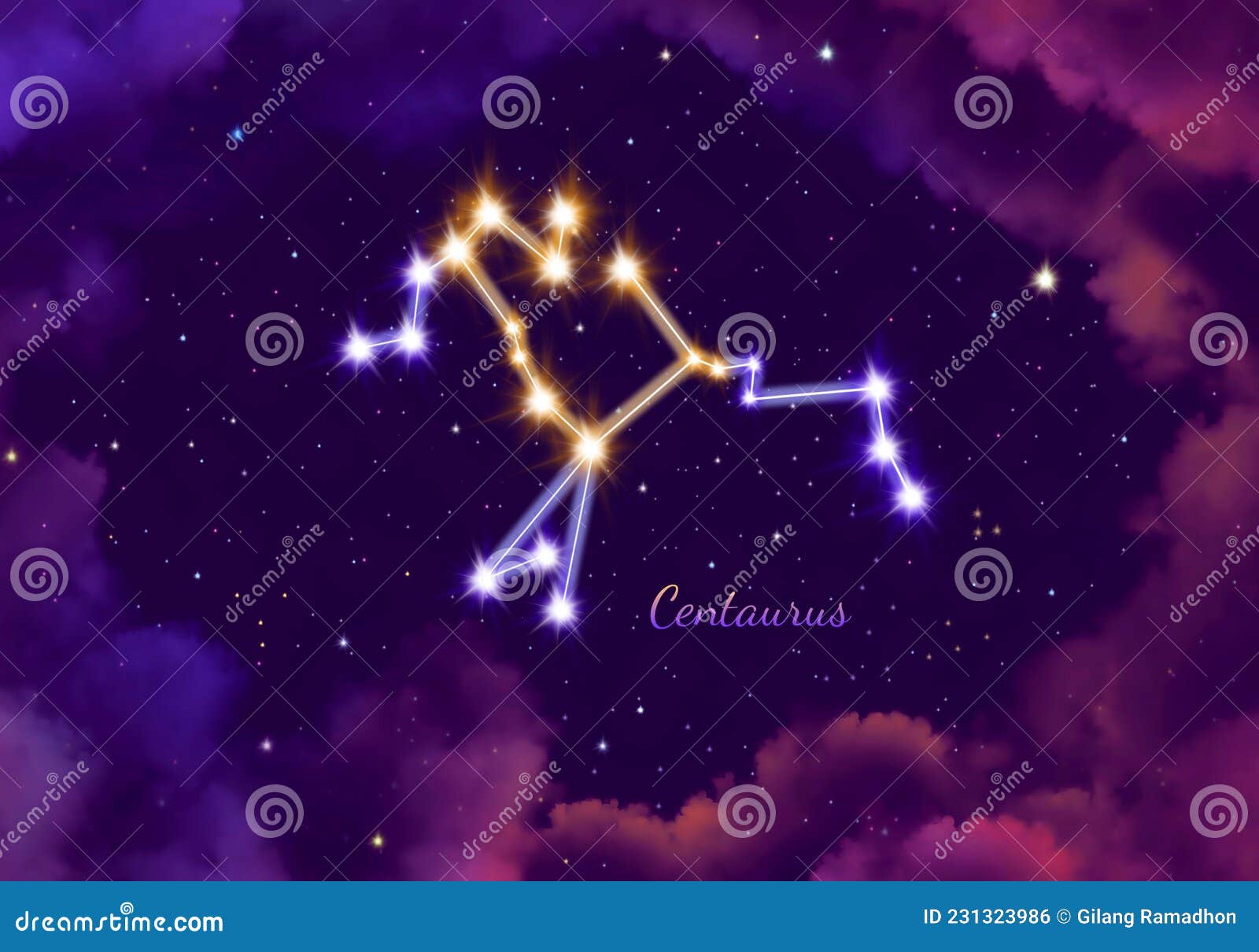 Illustration Image of the Constellation Centaurus Stock Illustration ...