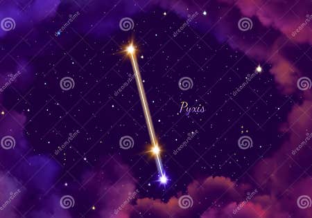 Illustration Image of the Constellation Pyxis Stock Illustration ...