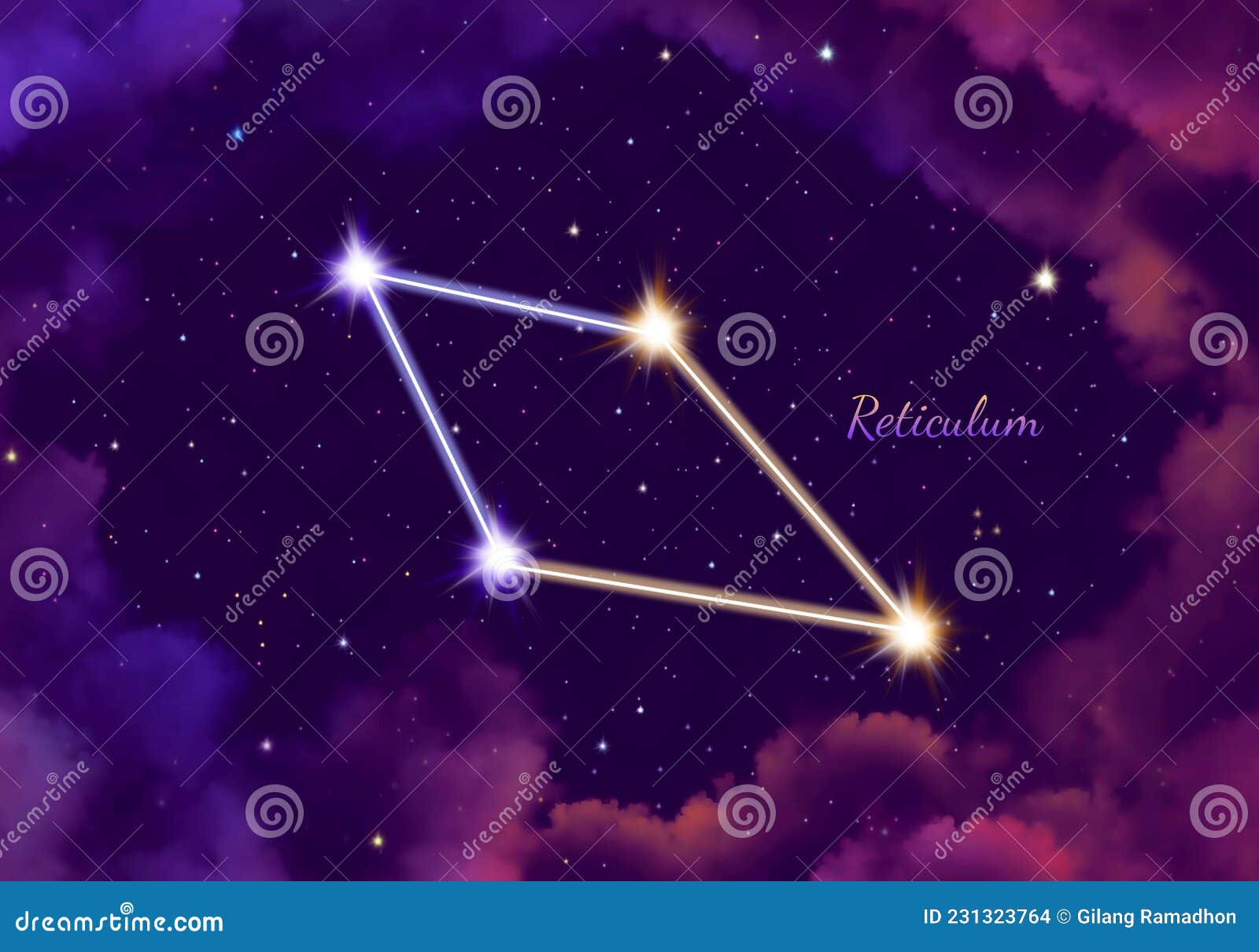 Illustration Image of the Constellation Reticulum Stock Illustration ...