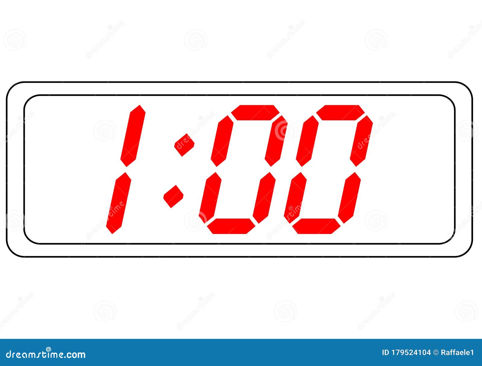 Illustration Image of Digital Clock Stock Illustration - Illustration ...